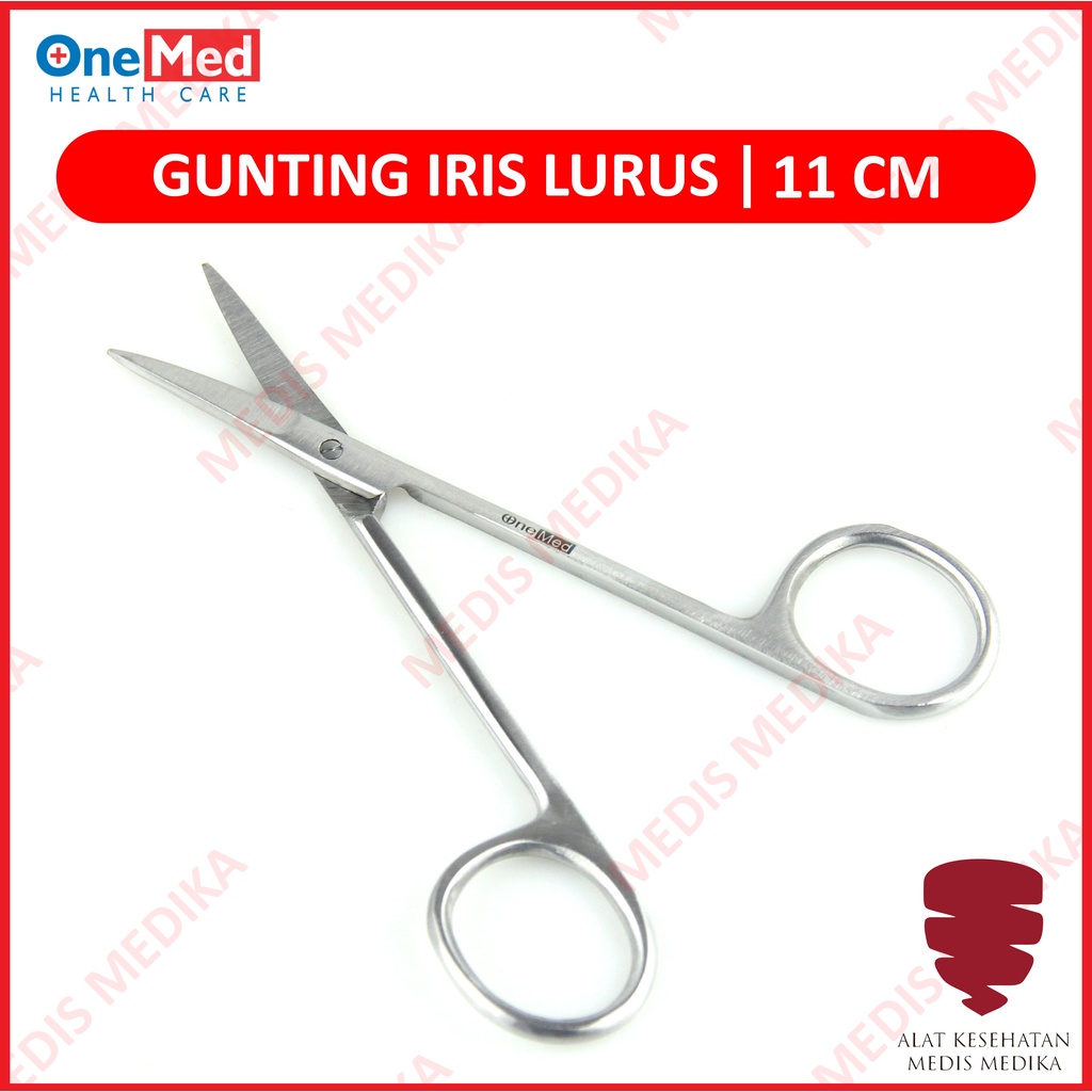 Jual Gunting Iris Lurus 11cm Onemed Stainless Steel Operasi Bedah ...