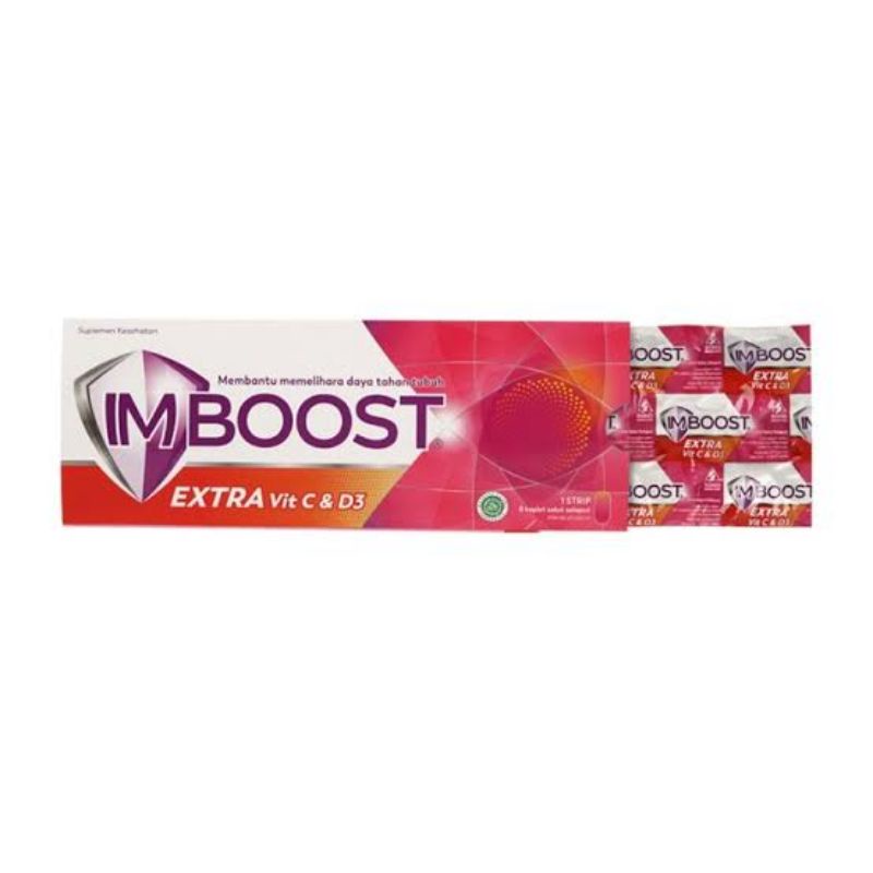 Jual Imboost Extra Vit C & D3 (1 strip isi 8 kaplet) Expired Januari 2024) | Shopee Indonesia