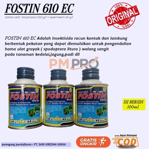 Jual Insektisida Fostin 610 Ec 100ml Obat Racun Semprot Pembasmi ...