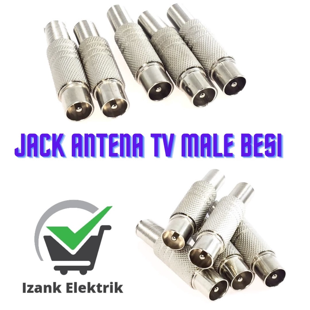Jual JACK ANTENA TV - JEK ANTENA TV 5C MALE BESI Jack TV Male Socket TV ...