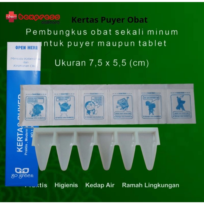 Jual Kertas Puyer Press Desain Kartun + Sendok Puyer | Shopee Indonesia