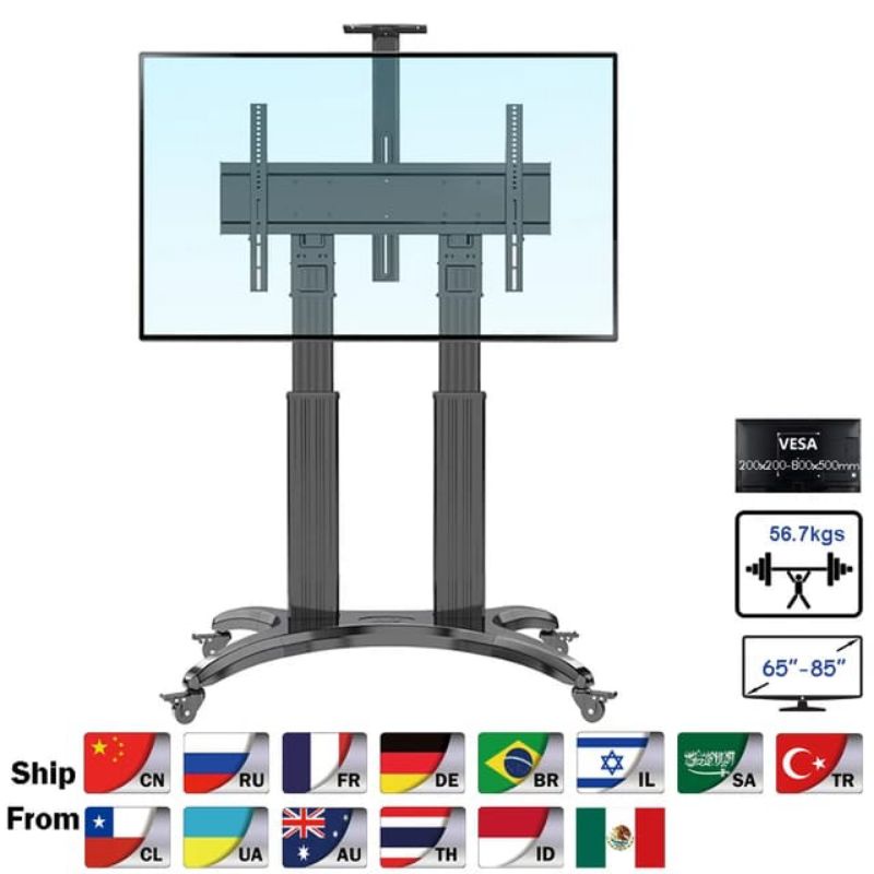Jual Bracket standing tv BRACKET Roda Adjustable 40 sampai 85 inch ...
