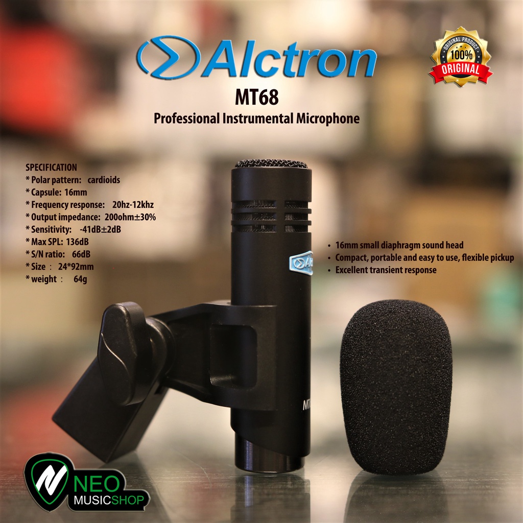 Jual ALCTRON MT68 Professional Instrumental Microphone | Shopee Indonesia