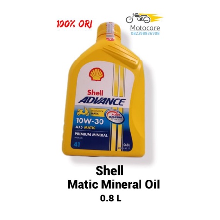 Jual Oli Shell AX5 Matic 15W-30 0.8L/800ml oli mesin Shell Advance ...