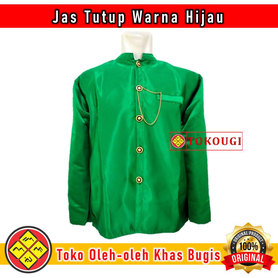 Jual Jas Tutup Khas Bugis Makassar Warna Hijau Semua Size | Shopee ...