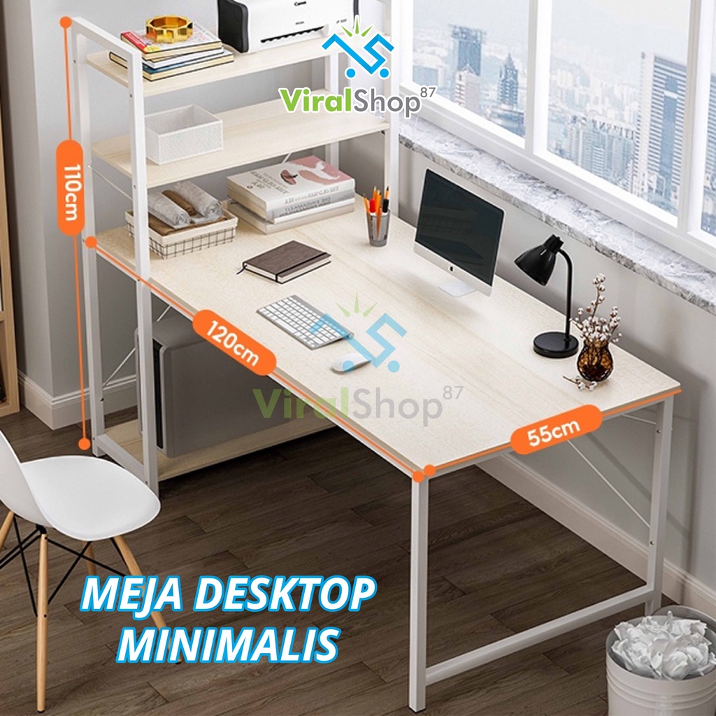 Jual Meja Kantor Minimalis Meja Kayu Meja Desktop Ruma Modern Anti Rush ...