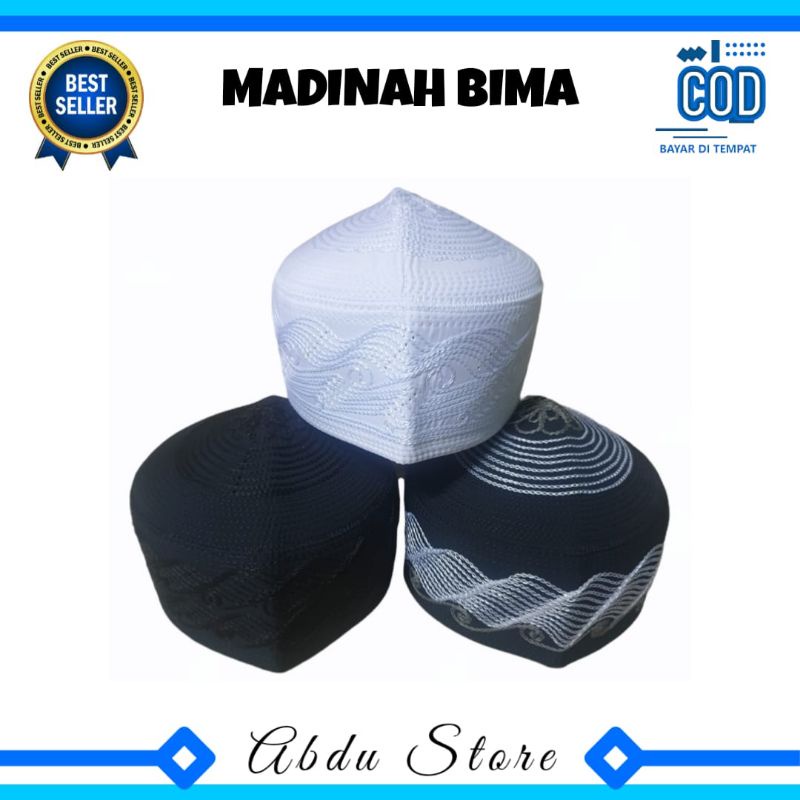 Jual Peci Kopiah Songkok MADINAH BIMA BORDIR Murah , Peci Madinah Bima ...