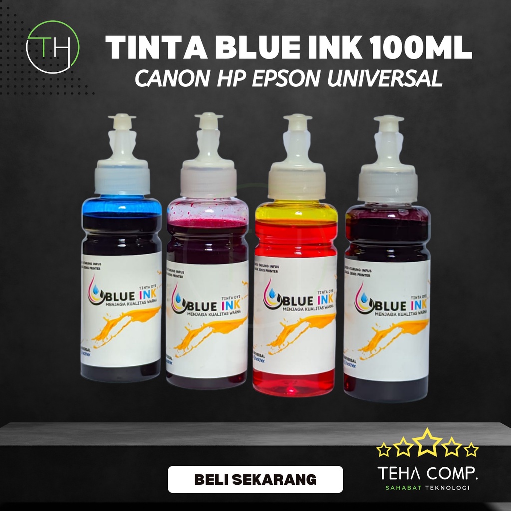 Jual Tinta Printer Universal Blue Ink 100ML Refill Cartridge Canon HP ...