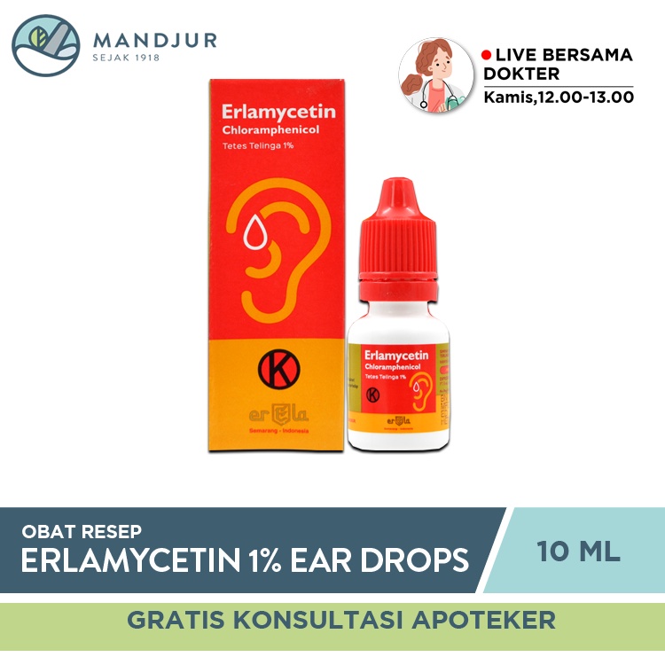 Jual Erlamycetin 1% Ear Drops 10 ml | Shopee Indonesia