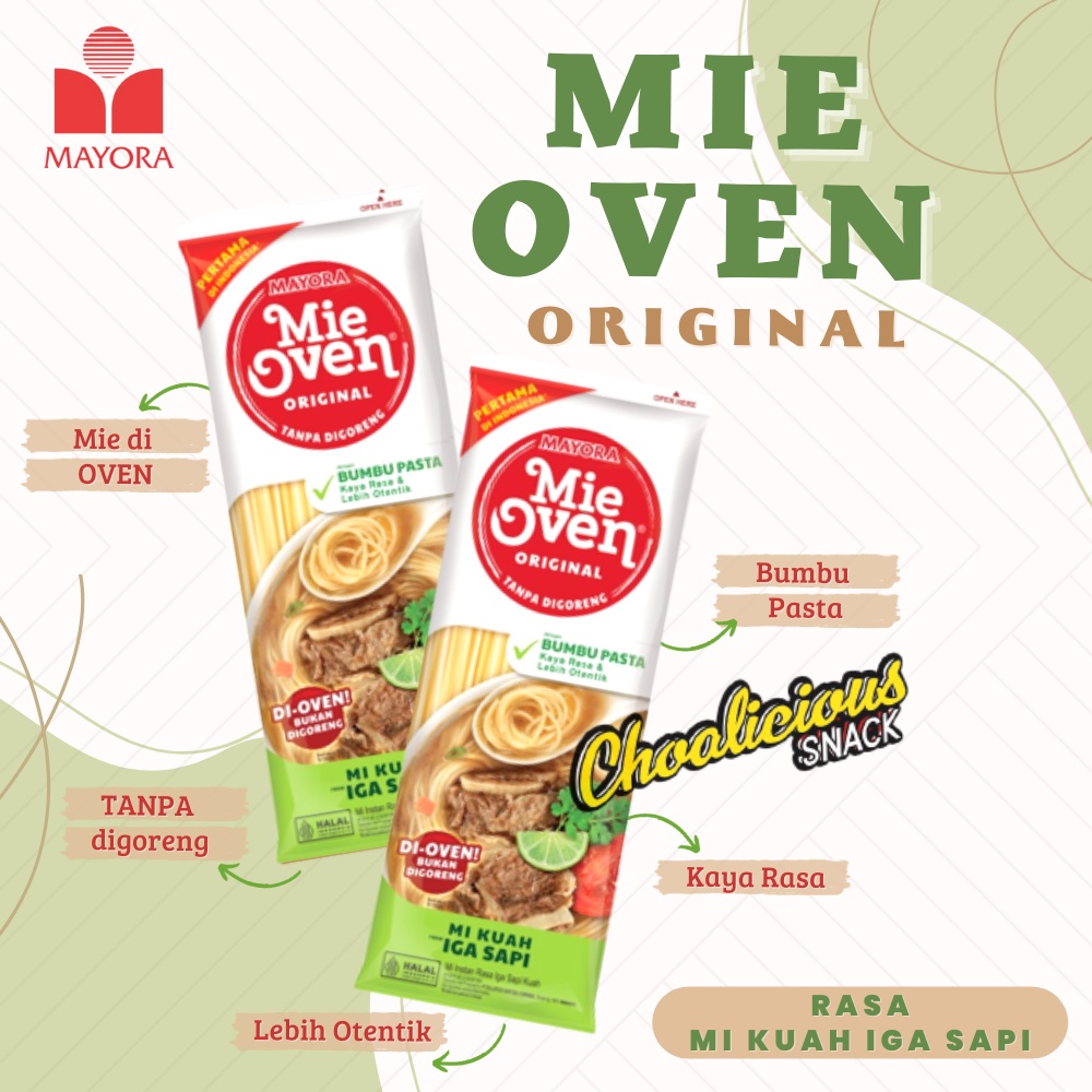 Jual MAYORA Mie Oven Mi Instan Kuah Rasa Iga Sapi @78 gram | Shopee ...