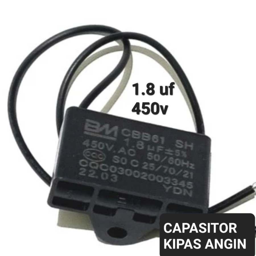 Jual Capasitor kapasitor kipas angin 1,8uf 1.8uf 1.8 1,8 uf mikro 400v 450v | Shopee Indonesia
