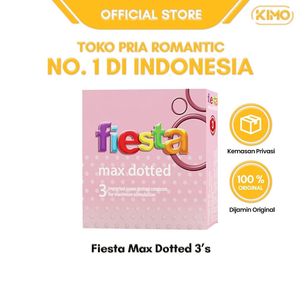Jual Kondom fiesta max dotted isi 3 pcs | Shopee Indonesia