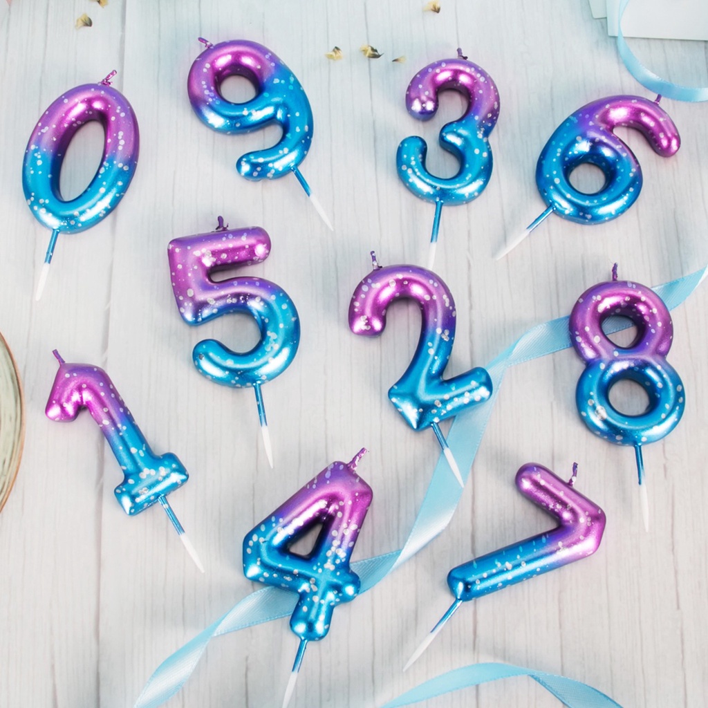 Jual Lilin Angka Ultah Lilin RAINBOW Ulang Tahun Happy Birthday Candle ...