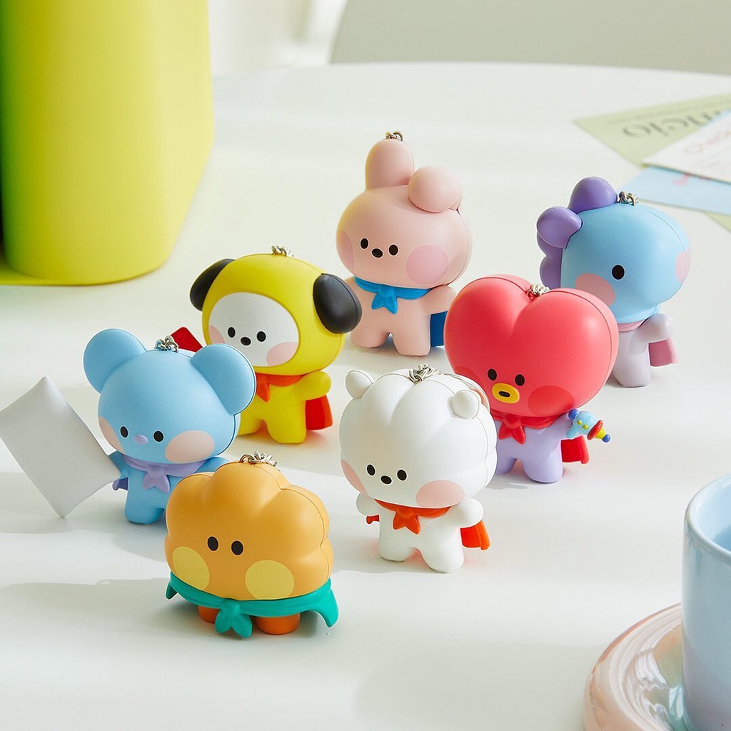 Jual BT21 MININI Figurine Sound Keyring OFFICIAL BT21 VOICE GANTUNGAN KEY RING CHAIN BAG CHARM ...