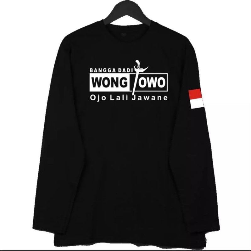 Jual KAOS LENGAN PANJANG WONG JOWO BANGGA DADI WONG JOWO OJO LALI JAWANE//KAOS WONG JOWO ...