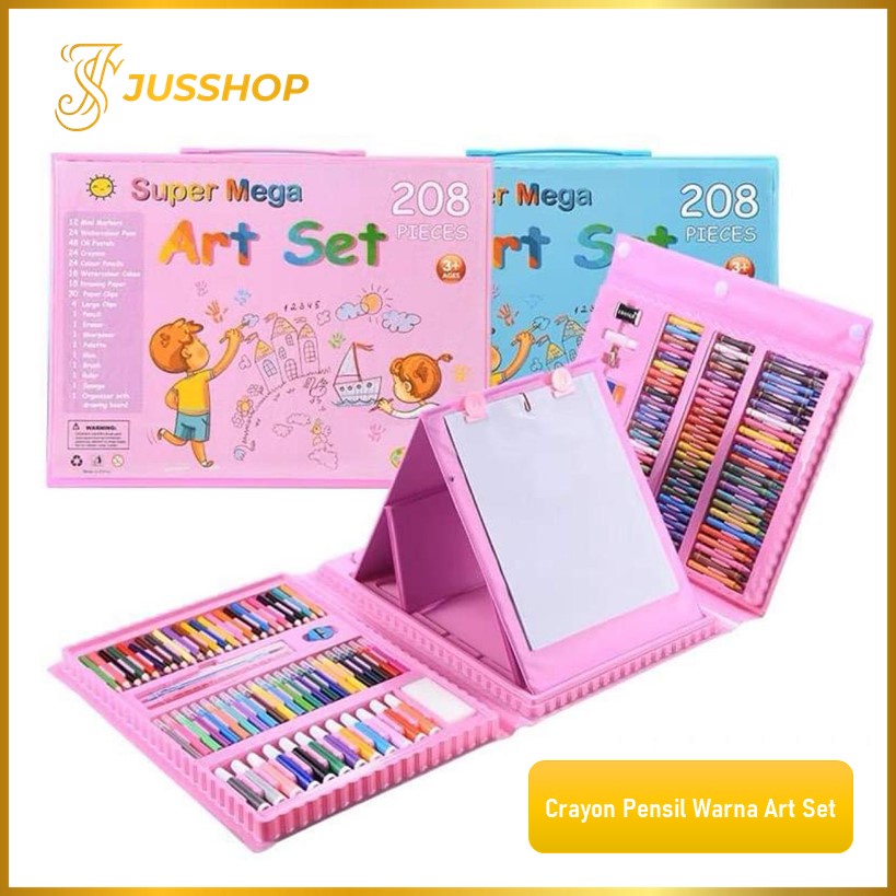 Jual Crayon Set 208Pcs Alat Set Menggambar Mewarnai Anak-Anak Crayon ...