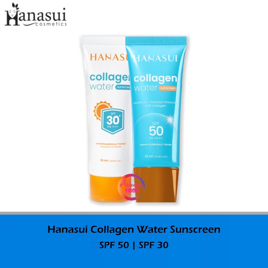 Jual Hanasui Collagen Water Sunscreen SPF 50 | SPF 30,,30ml | Shopee ...