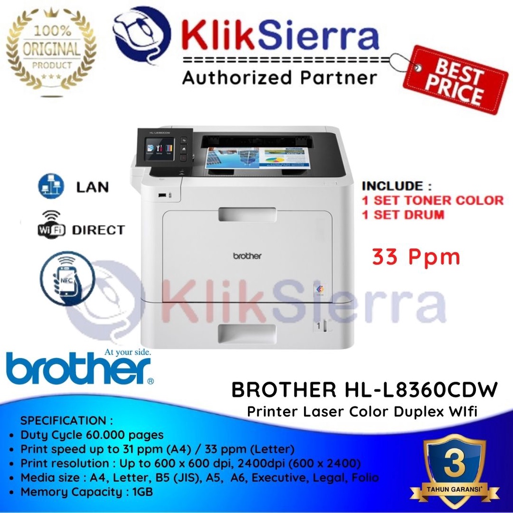 Jual BROTHER HL-L8360CDW | L8360 CDW Laser Colour Duplex + Network ...