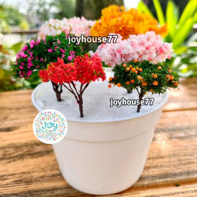 Jual 1pc Miniatur Pohon Sakura Bunga Buah Jeruk Pohon Warna Hiasan ...
