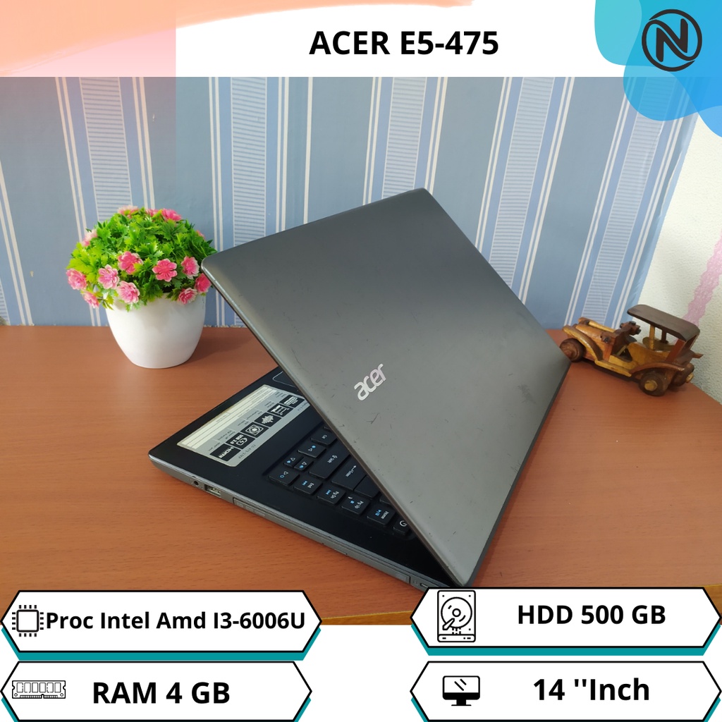Jual ACER ASPIRE E5-475/ CORE i3 GEN 6/ RAM 4GB/ MASIH MULUS | Shopee Indonesia