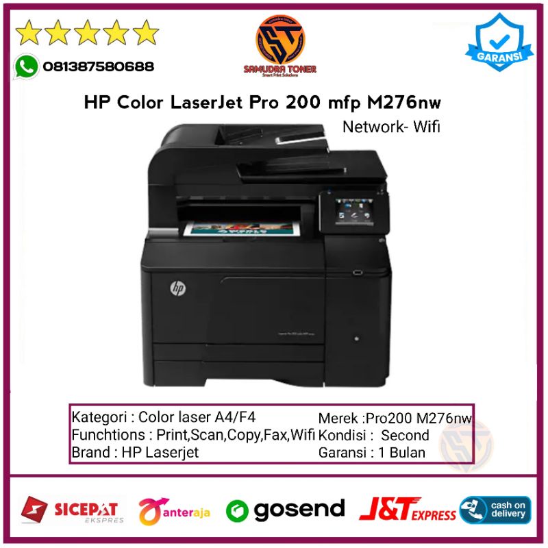 Jual HP Laserjet Pro 200 Mfp M276nw network wifi Color A4 | Shopee ...