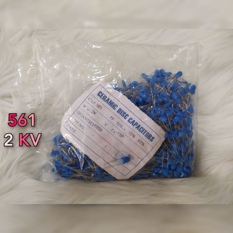 Jual per 1000 pcs kapasitor keramik 561 2 kv kapasitor ceramic 560 pf 2 kv | Shopee Indonesia