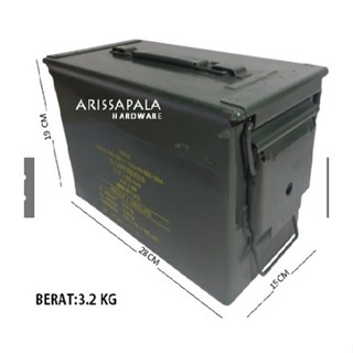 Jual Jual Kotak Box Perkakas Box Peluru Army Tool Box Besi Pindad ...