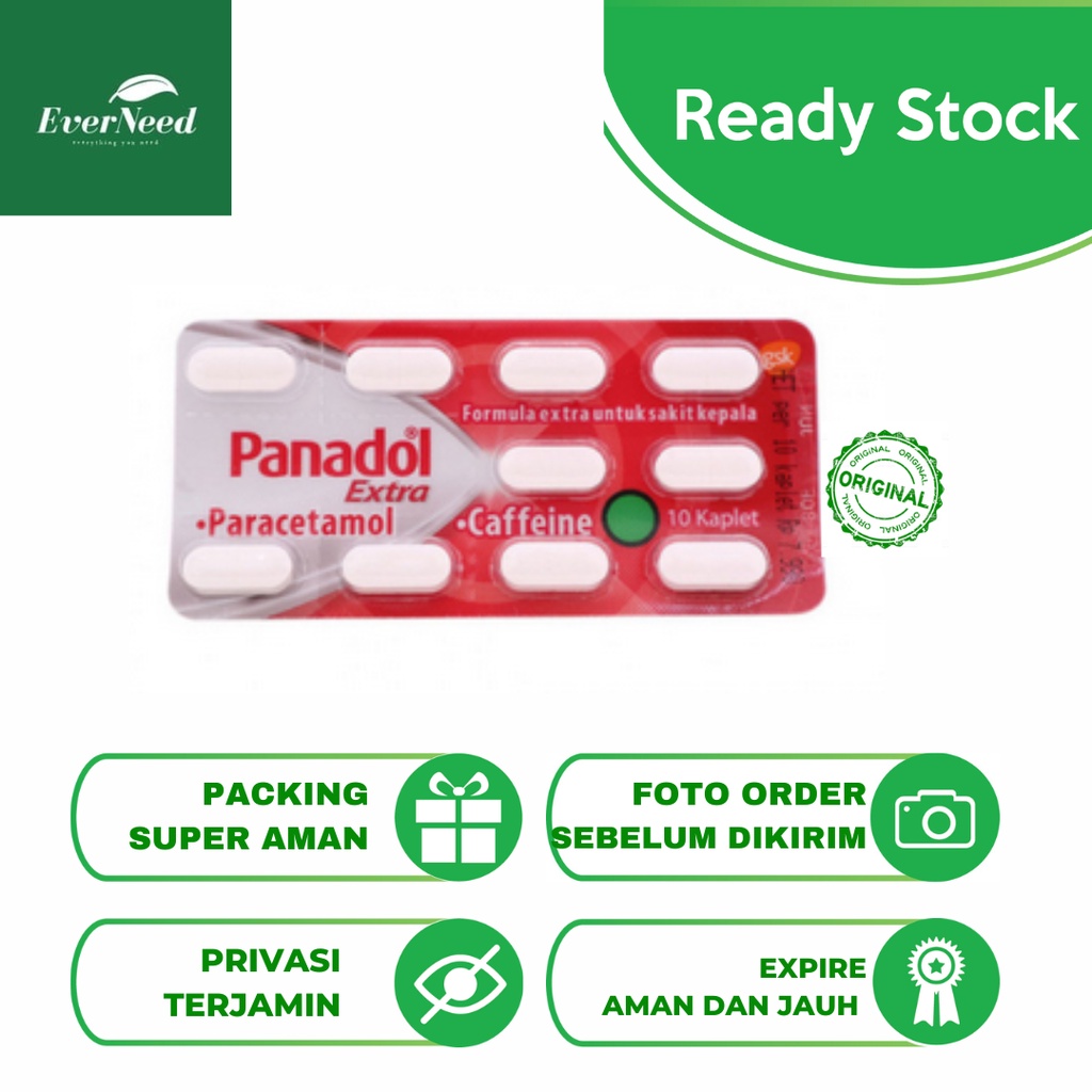 Jual Panadol Merah (Extra) per strip 10 butir | Shopee Indonesia