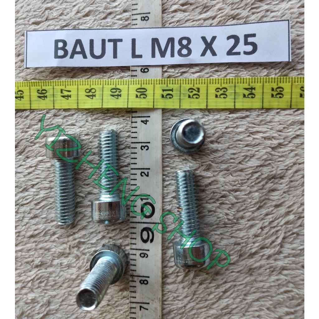 Jual BAUT L M8 x 25 PUTIH | Shopee Indonesia