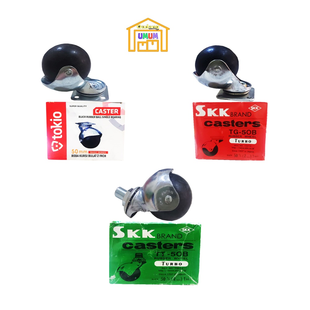 Jual Roda SKK - TOKIO Roda Bulat Karet Ukuran 2"x50mm Roda Karet ...