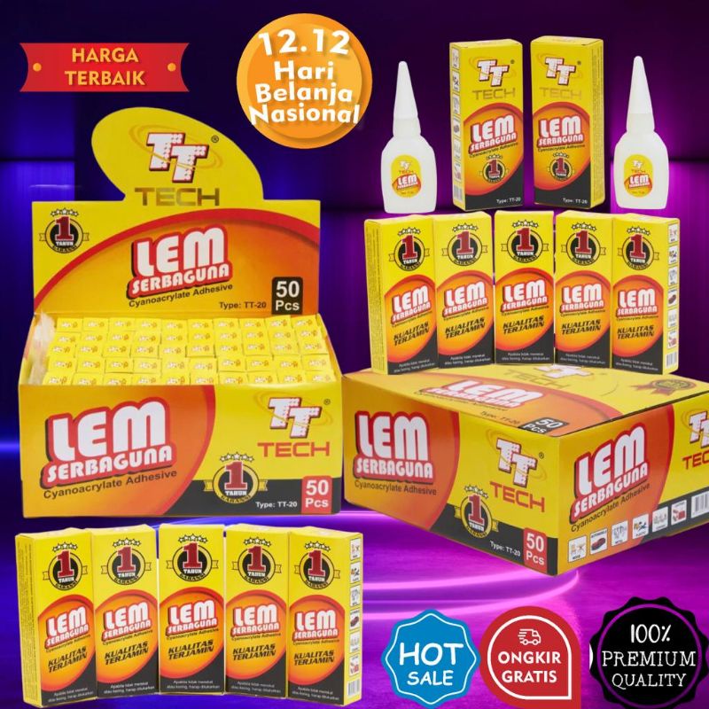 Jual Lem Serbaguna, Lem Korea, Lem Setan merk TT Tech Bahan Baku ...