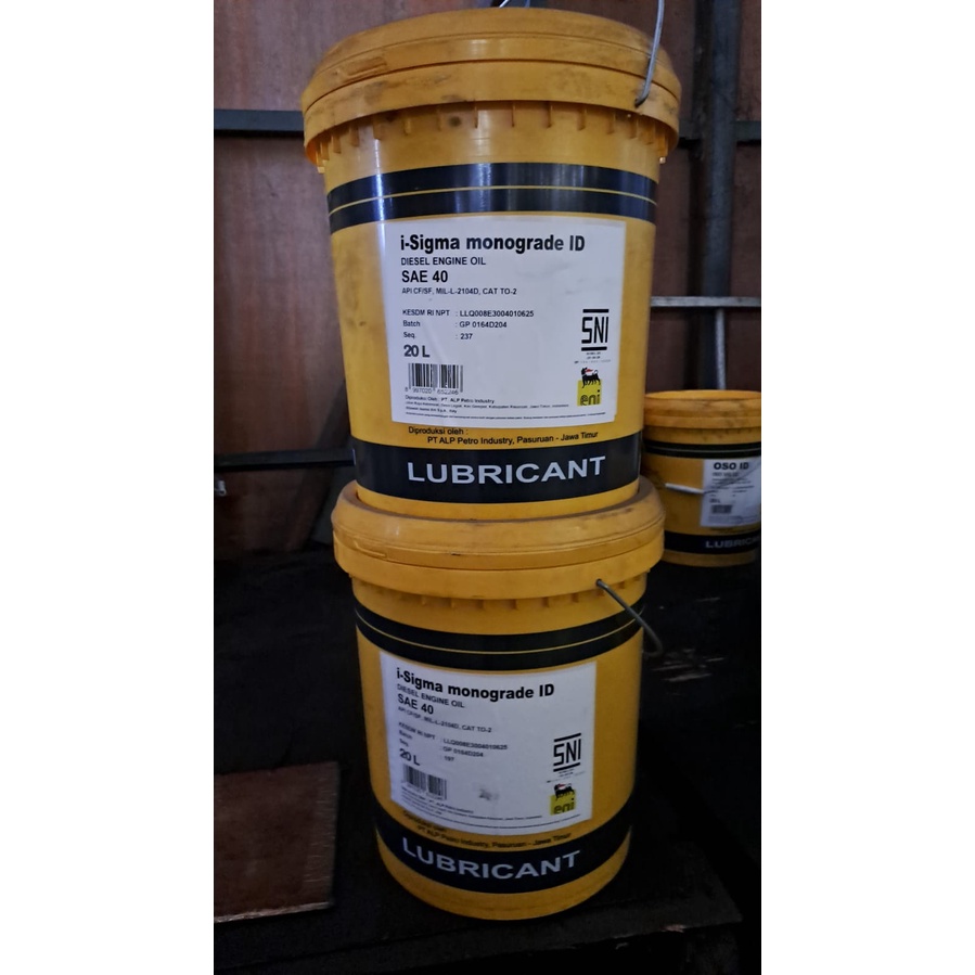 Jual Oli Lubricant i-Sigma monograde ID DIESEL ENGINE OIL SAE 40 ( 20 L ...