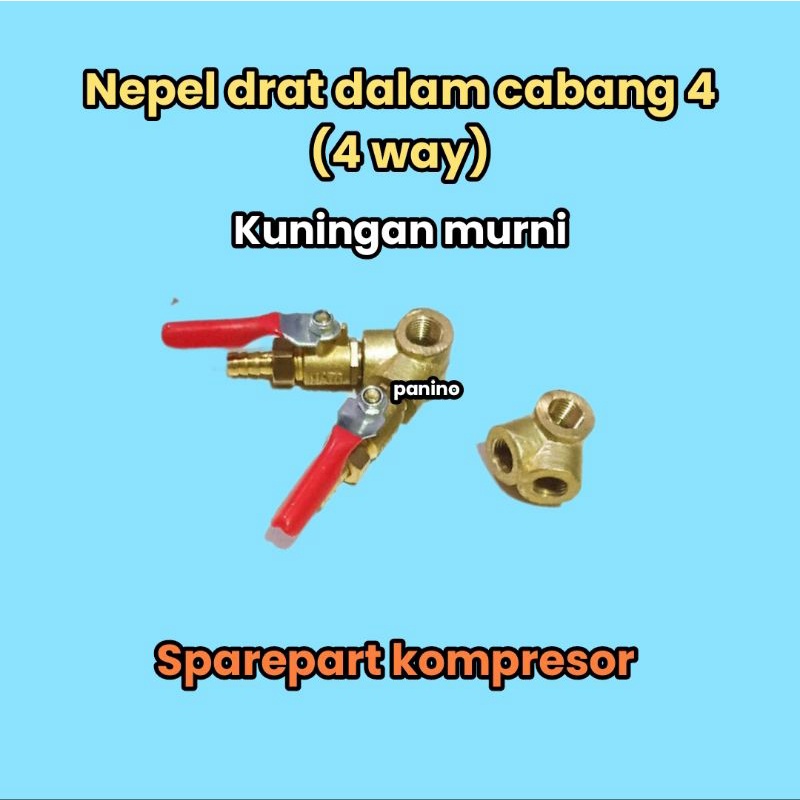 Jual Nepel cabang 4 meteran angin kran kompresor - Kuningan - 1/4 in ...