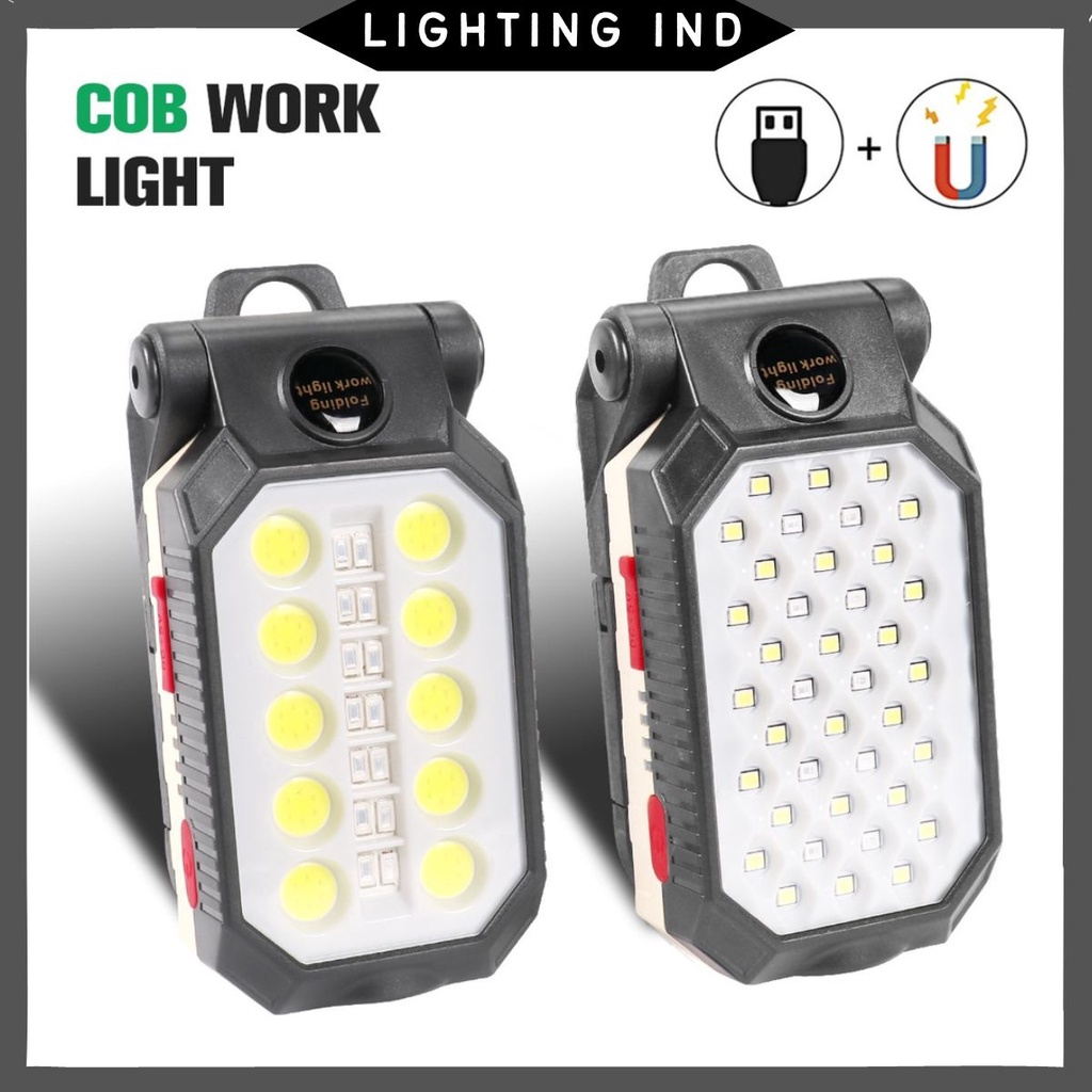 Jual Lampu Emergency LED COB Senter Camping Portable Multifungsi Super ...