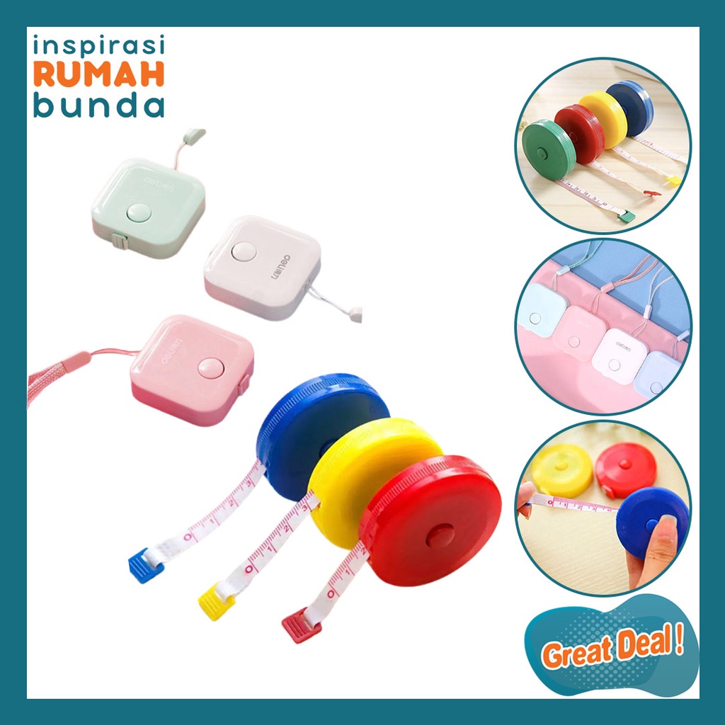 Jual Meteran Baju Meteran Gulung Mini Perlengkapan Jahit Meteran ...