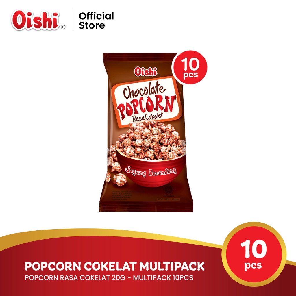 Jual Oishi Popcorn Coklat Renceng 20g | Shopee Indonesia