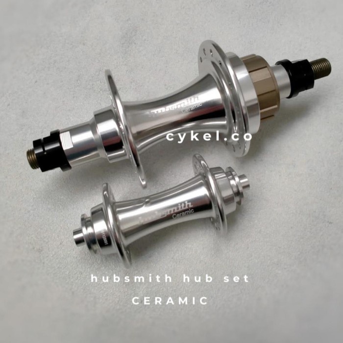 Jual HUBSMITH HUB SET 3 SPEED SILVER CERAMIC FRONT HUB REAR HUB ...