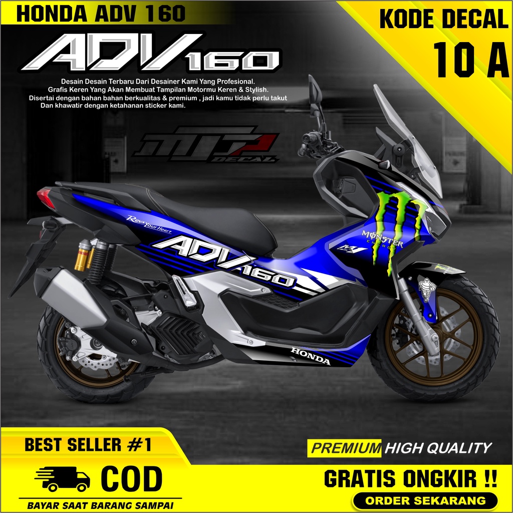 Jual (ANTI LUNTUR) Decal Variasi Honda ADV 160 New Full Body - Dekal ...