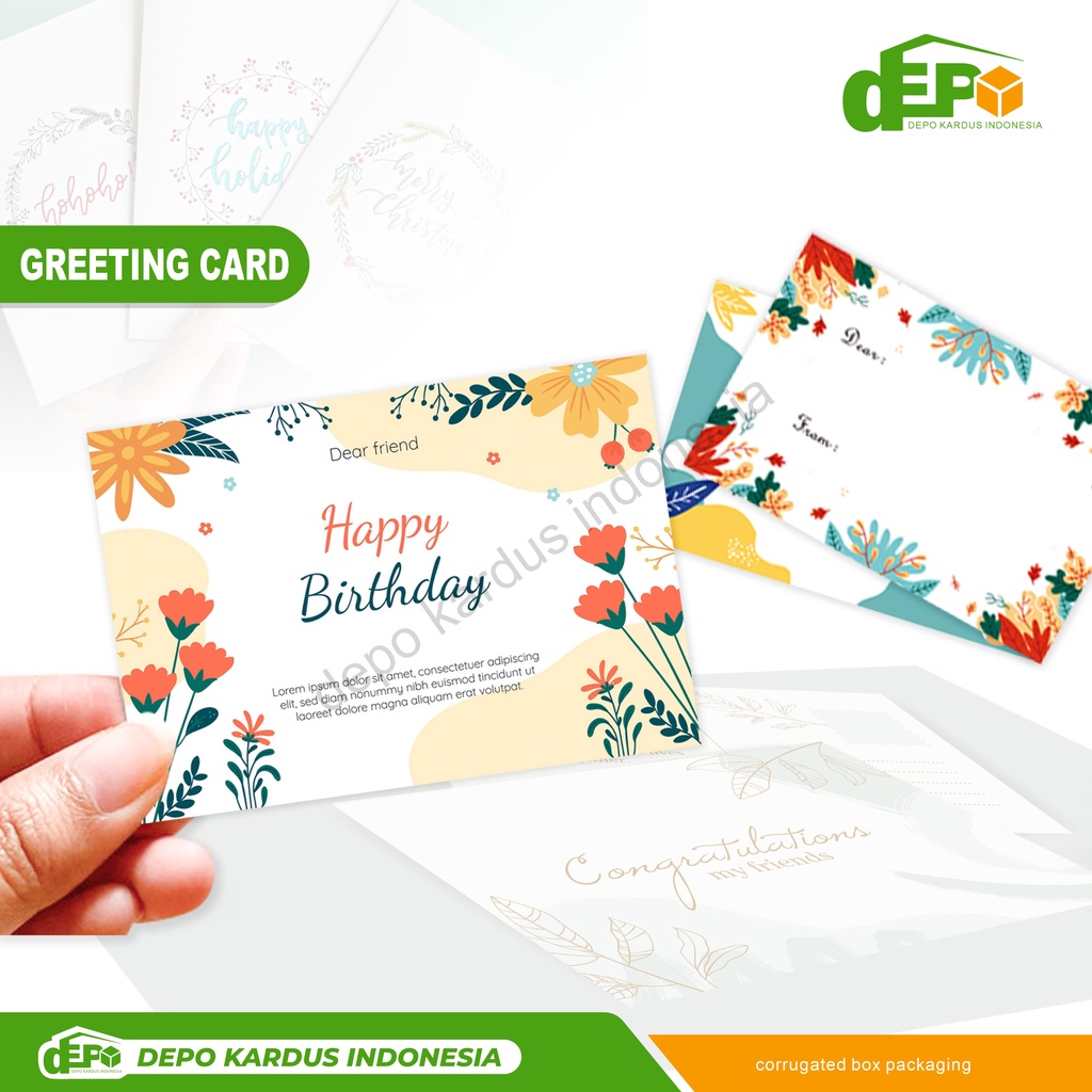 Jual Kartu Ucapan / Greeting Card ( CUSTOM ) kartu ucapan custom ...