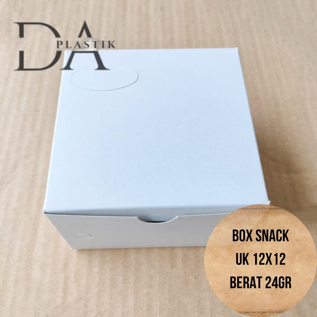 Jual BOX SNACK PUTIH POLOS UKURAN 12X12 | Shopee Indonesia