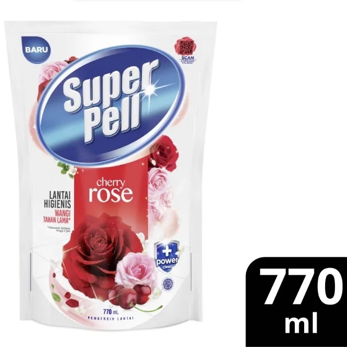 Jual Super Pell Pembersih Lantai 770 ml CHERRY ROSE / Superpell Cherry ...
