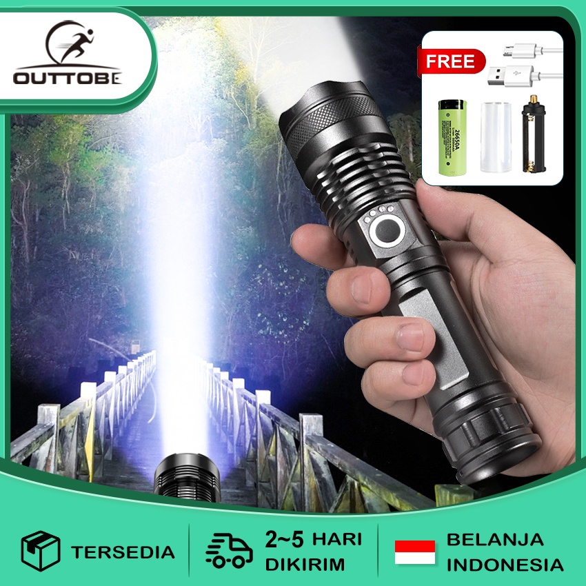 Jual Outtobe Senter Super Terang LED Anti Air Senter Senter Teleskopik ...