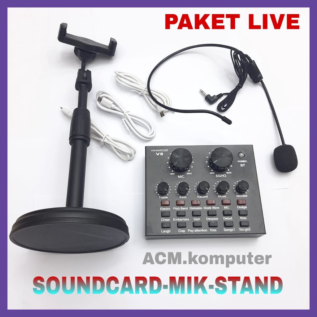 Jual Paket live Soundcard dan Microphone External Soundcard Broadcast ...