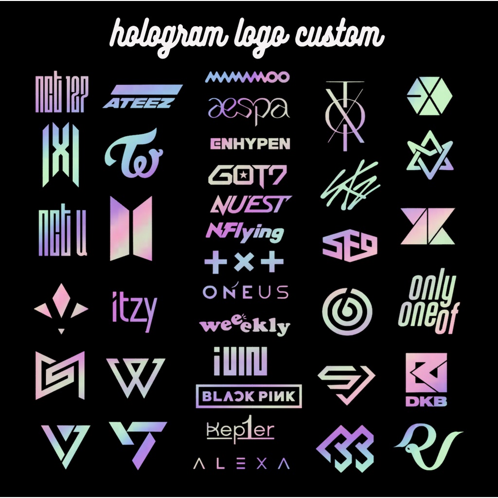 Jual STICKER HOLOGRAM KPOP LOGO CUSTOM | Shopee Indonesia