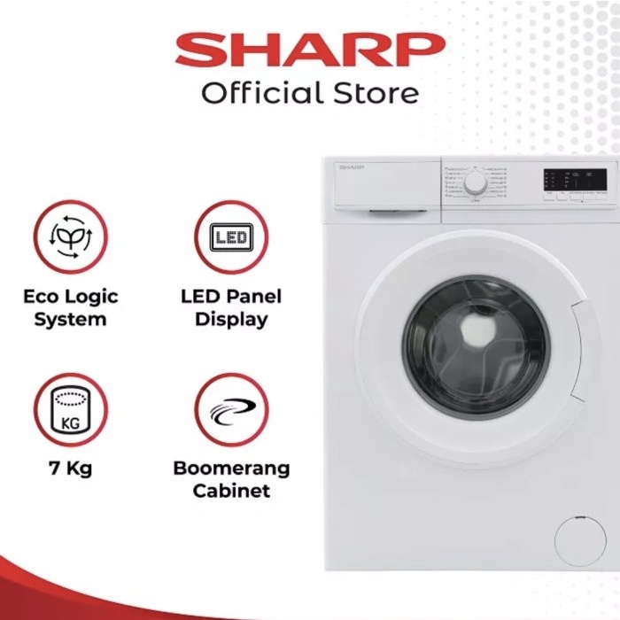Jual SHARP Mesin Cuci Front Loading 7 Kg ES-FL1072B -(PALEMBANG ...