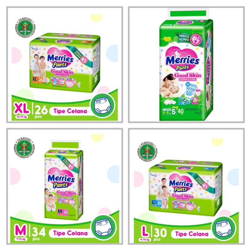 Jual Merries S40/M34/L30/XL26 | Shopee Indonesia