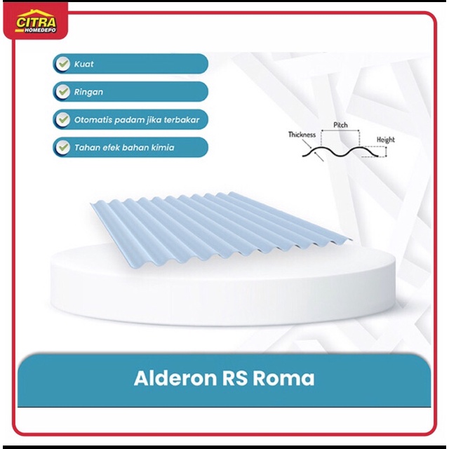 Jual Alderon Genteng Atap Upvc Tipe RS Roma (Lebar Efektif 76 Cm ...