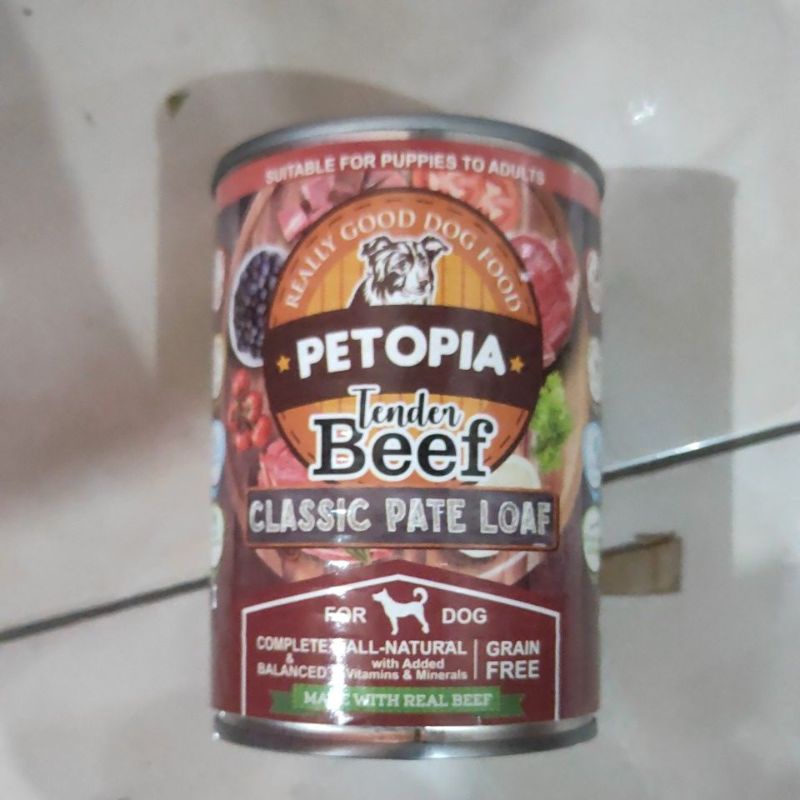 Jual Makanan/pakan anjing/dog food wet petopia tender beef 380gr ...