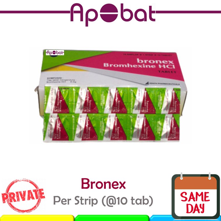 Jual - ApObat - Bronex STRIP Obat Batuk Berdahak Tablet Bronek Broneks ...