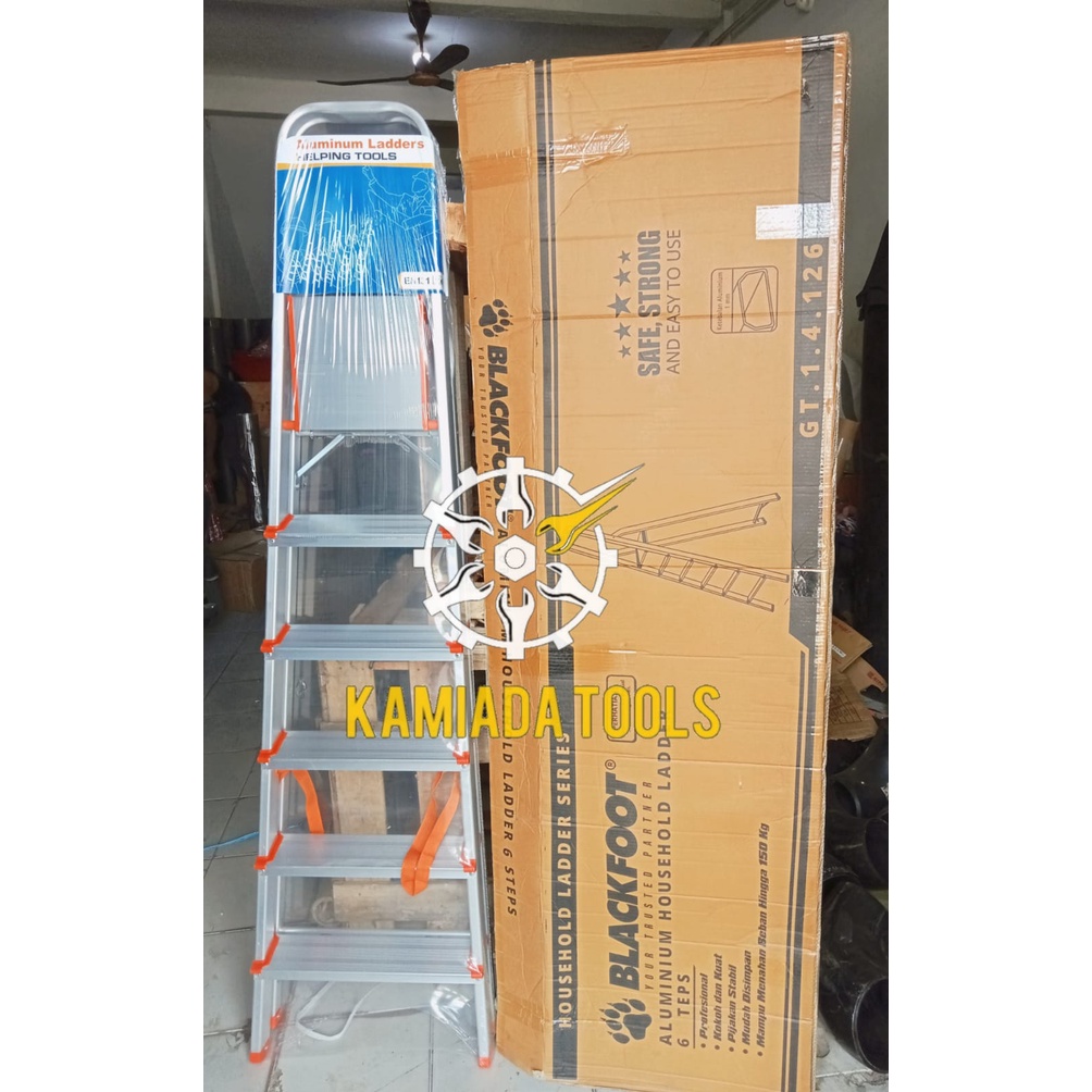 Jual Tangga 6 step BLACKFOOT/Tangga rumah alumunium/tangga blackfoot 6 ...
